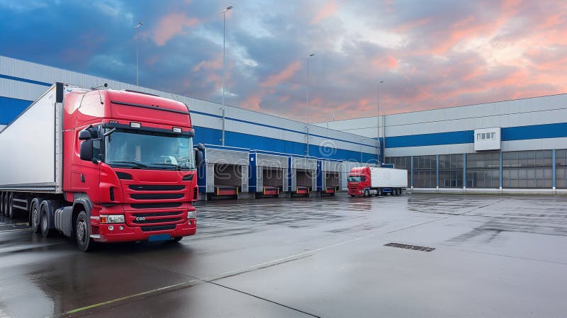 Modern Logistics Center, Light Industrial Building and Warehouse with ...