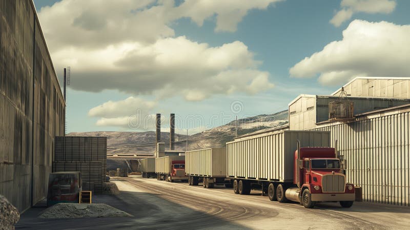 Modern Logistics Center, Light Industrial Building and Warehouse with ...