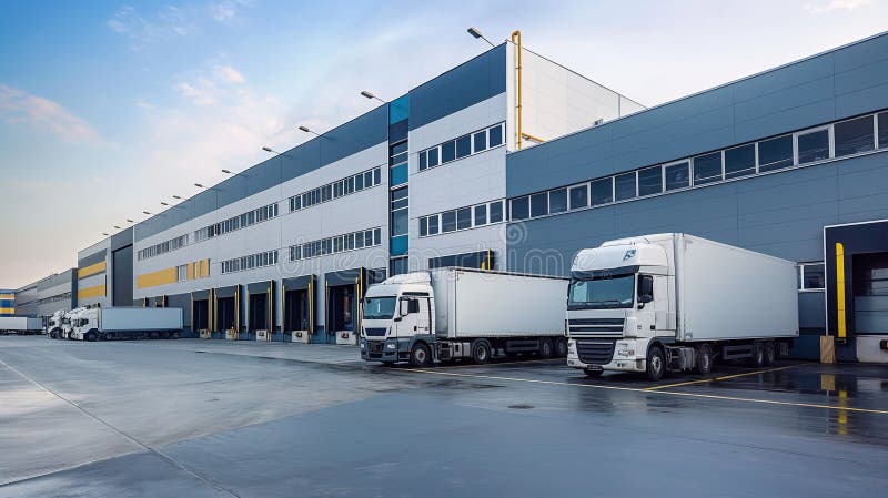 Modern Logistics Center, Light Industrial Building and Warehouse with ...