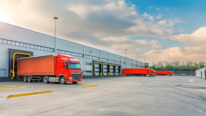 Modern Logistics Center, Light Industrial Building and Warehouse with ...