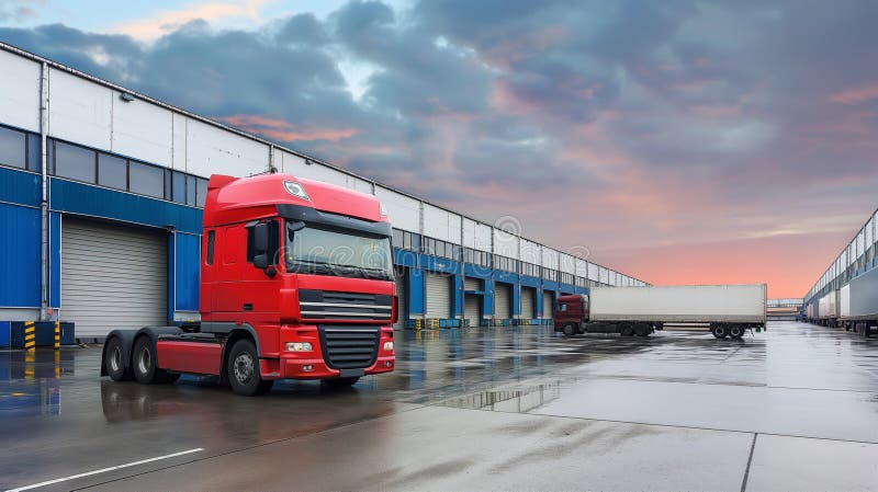 Modern Logistics Center, Light Industrial Building and Warehouse with ...