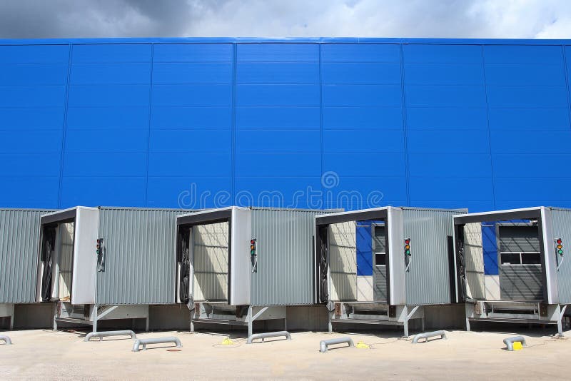 Ramp of the Logistic Warehouse. Loading Dock at a Warehouse. Modern ...