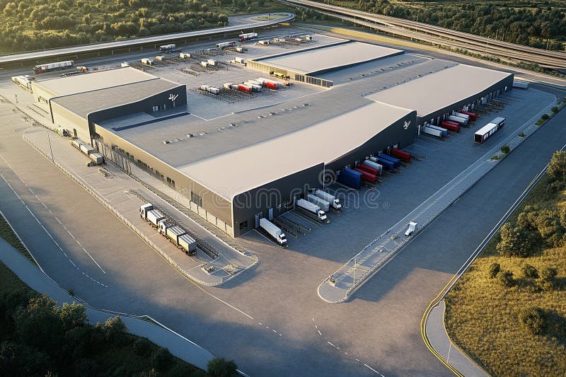 Modern Logistics Center Showcasing Efficient Goods Distribution and ...