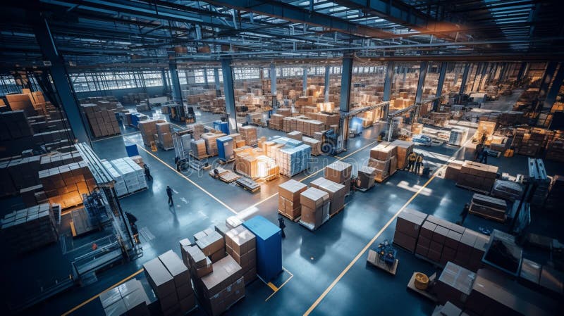 Modern Logistics Center. Trucks in the Logistics Center Stock Image ...