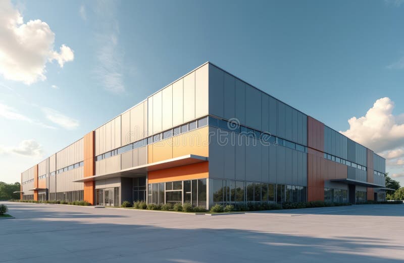 Storage Structure Warehouse Building Stock Illustration - Illustration ...