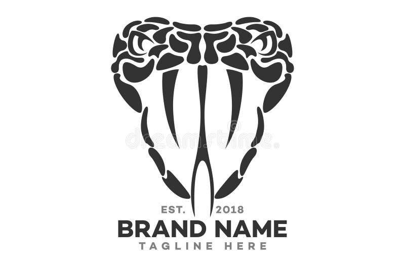 Modern Logo of an Angry Snake. Vector Illustration. Stock Vector ...