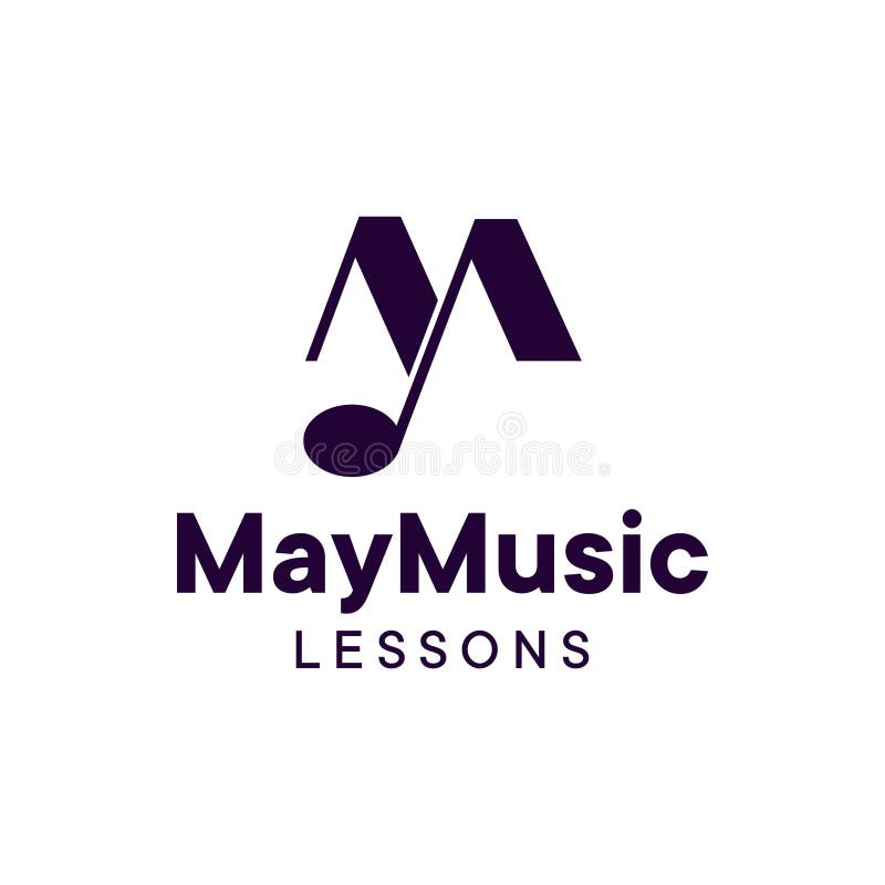 Modern Logo Combination of Letter M and Musical Note Stock Vector ...