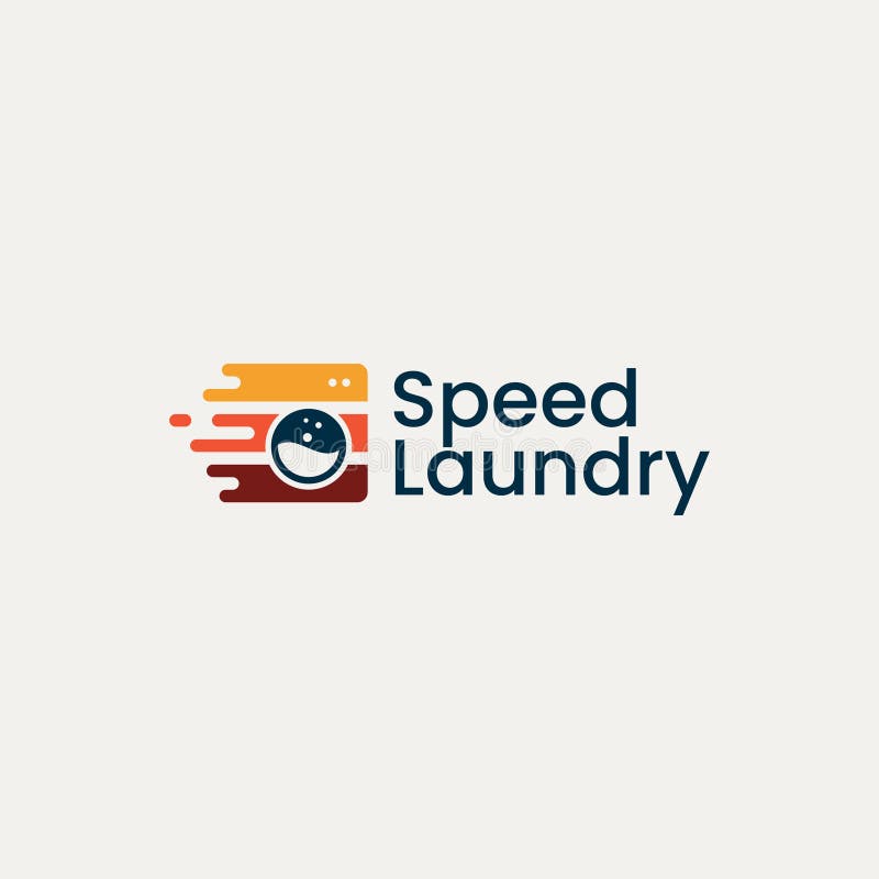 Modern Logo Combination of Speed and Washer Stock Vector - Illustration ...