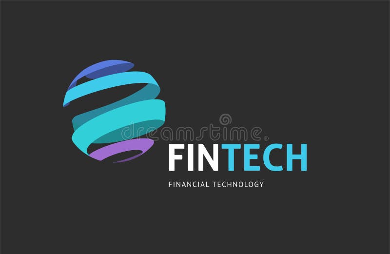 Modern Logo Concept Design of Fintech Industry, Finance Digitization ...