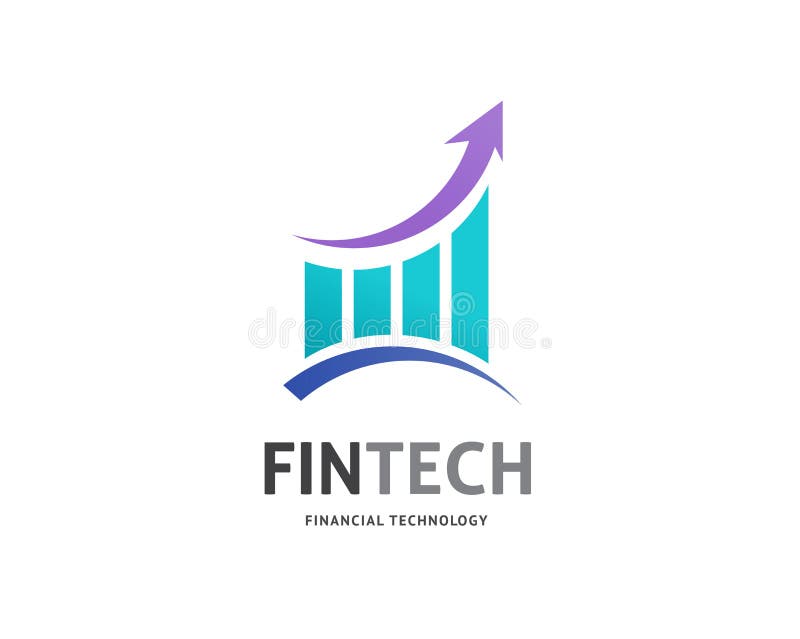 Modern Logo Concept Design of Fintech Industry, Finance Digitization ...
