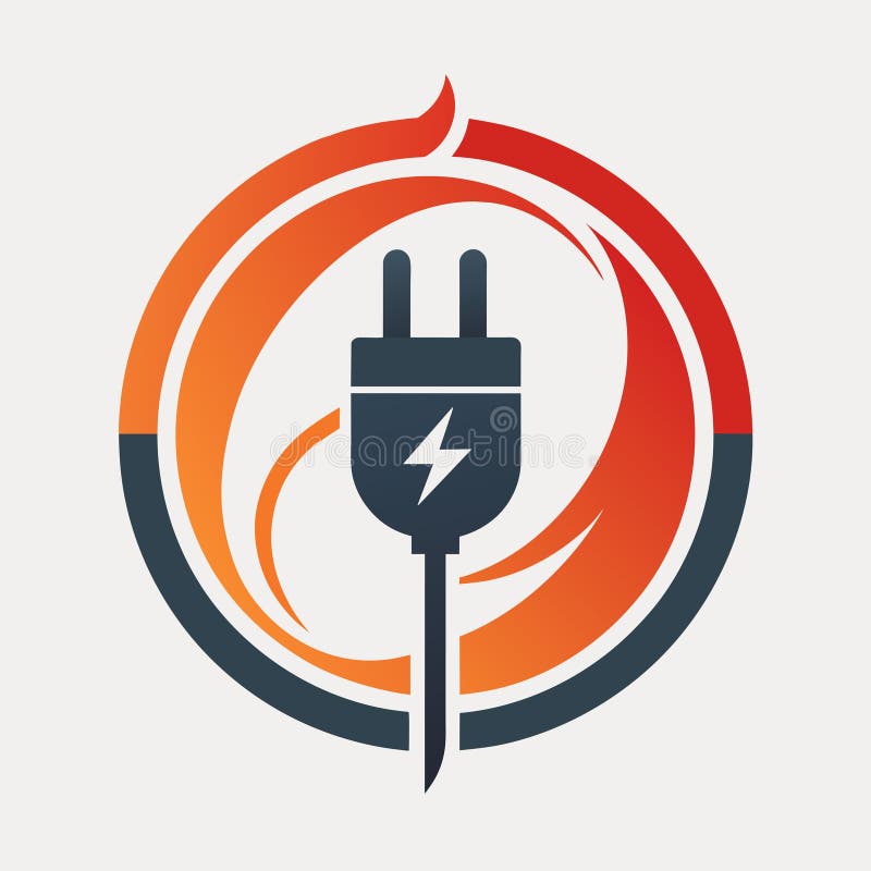 A Modern Logo Design Featuring an Electric Plug within a Subtle ...