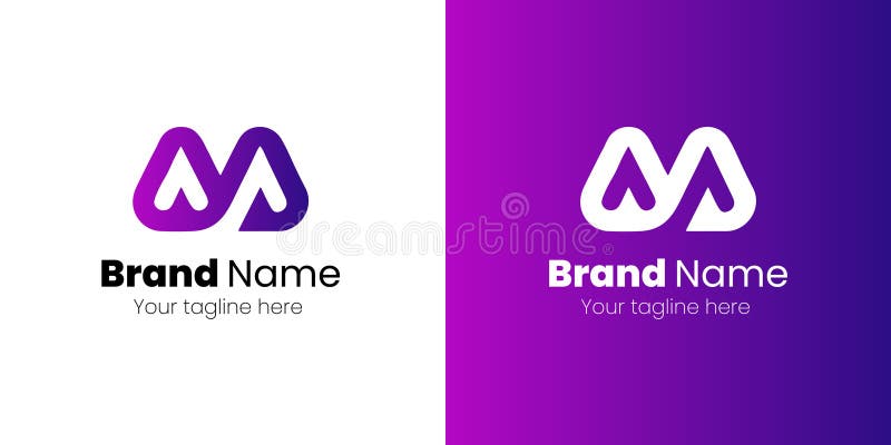 Modern Logo Design Featuring Intertwined M Stock Vector - Illustration ...