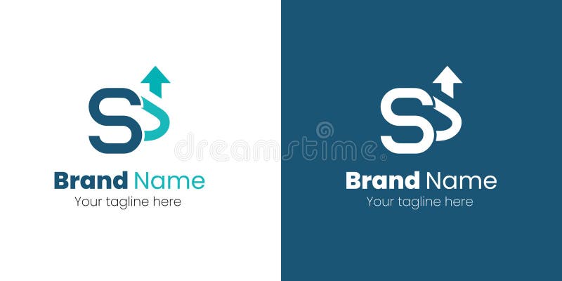 Modern Logo Design Featuring Intertwined S Letters with an Upward Arrow ...