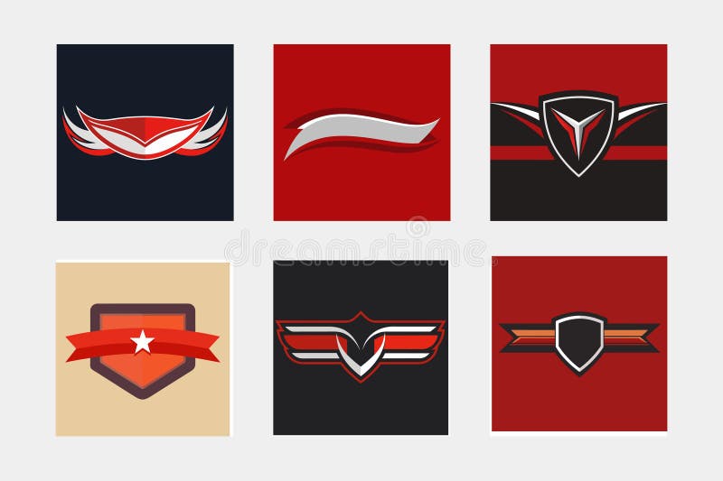 Modern Logo Design Header Set Vector Illustration Stock Vector ...