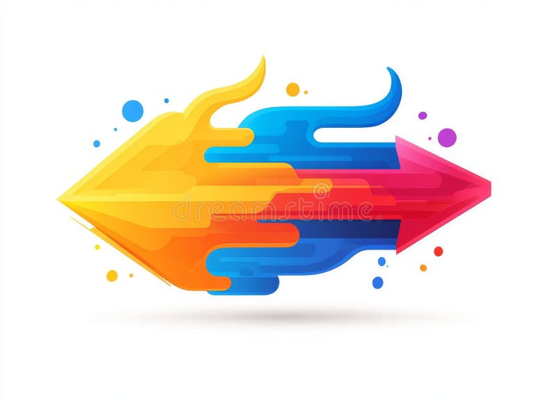 A Modern Logo Design Incorporating a Streamlined Blue Arrow Wrapping ...