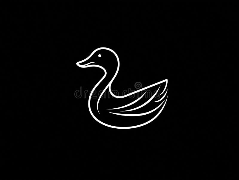 Modern Logo of a Duck, Designed with Clean, Smooth Lines and Simple ...