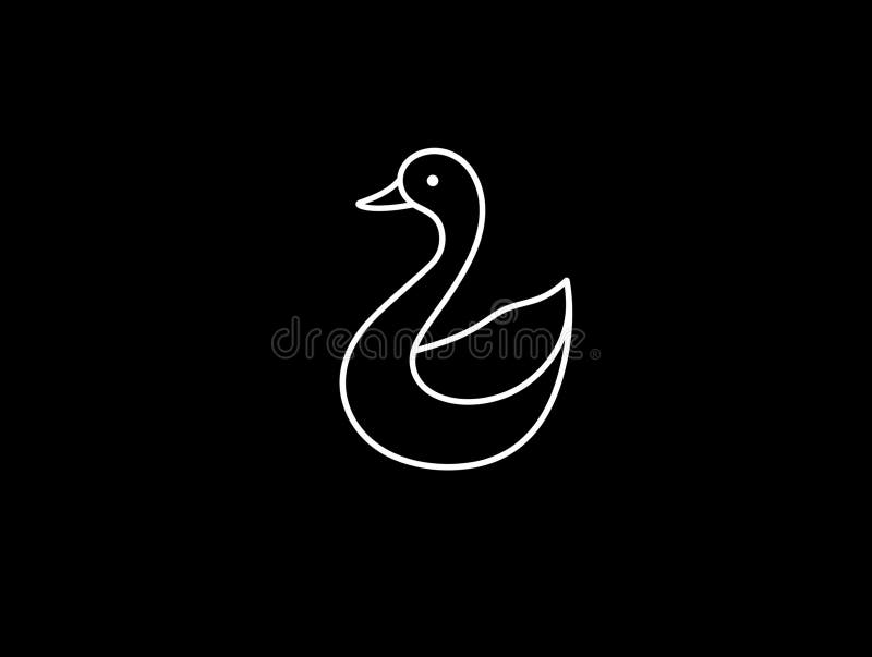 Modern Logo of a Duck, Designed with Clean, Smooth Lines and Simple ...