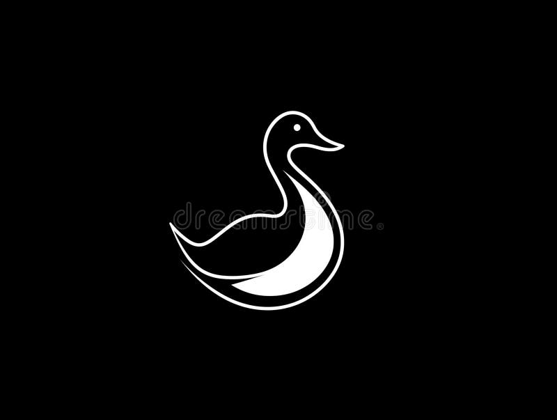 Modern Logo of a Duck, Designed with Clean, Smooth Lines and Simple ...
