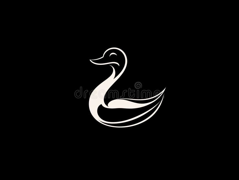 Modern Logo of a Duck, Designed with Clean, Smooth Lines and Simple ...