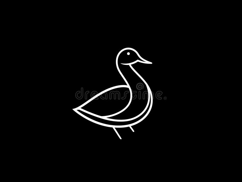 Modern Logo of a Duck, Designed with Clean, Smooth Lines and Simple ...