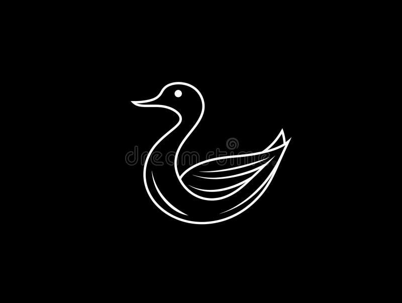 Modern Logo of a Duck, Designed with Clean, Smooth Lines and Simple ...