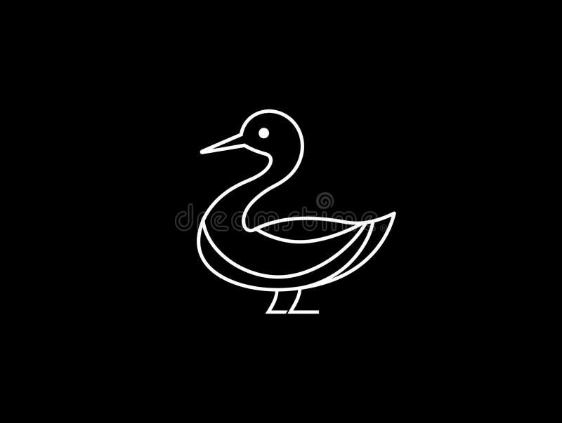Modern Logo of a Duck, Designed with Clean, Smooth Lines and Simple ...