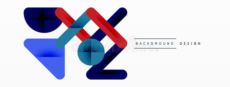Electric Blue Logo with Red and White Symbols on White Background Stock ...