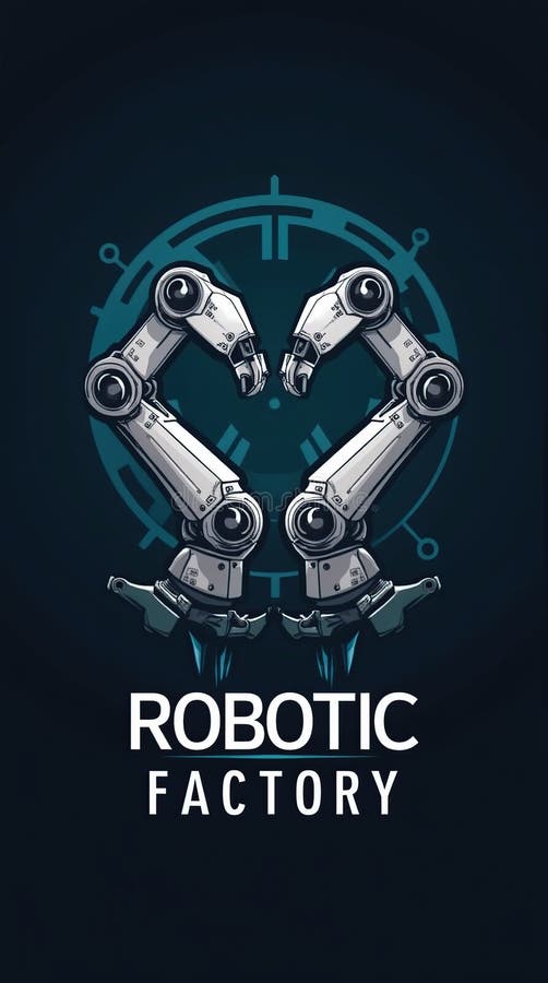 Modern Logo Featuring Robotic Arms in Industrial Design Stock ...