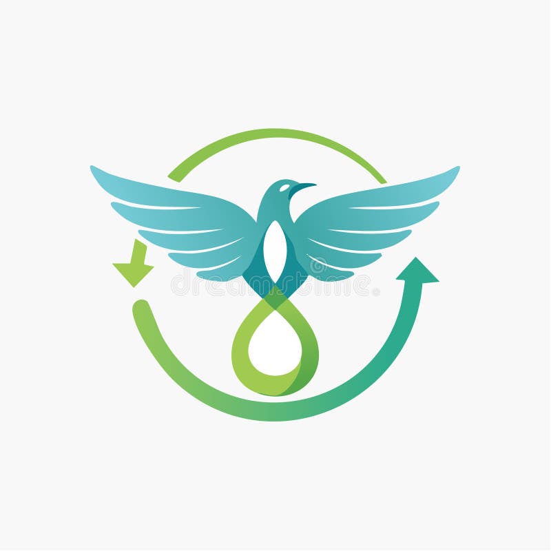 Phoenix Bird Infinity Cycle Logo Stock Image - Illustration of phoenix ...