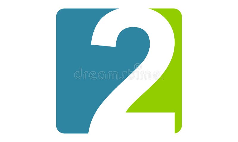 Modern Logo Number 2 stock vector. Illustration of anniversary - 104125053