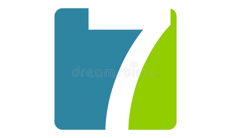Modern Logo Number 7 stock vector. Illustration of font - 104125107