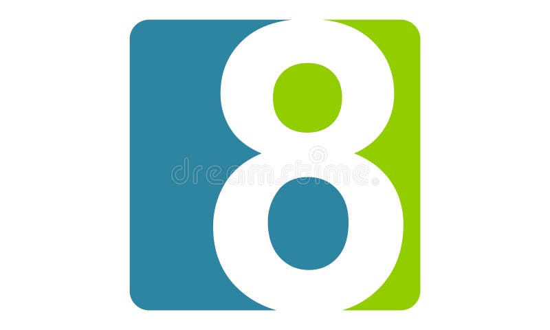 Number Eight Logo, Logo 8 Vector Template Stock Vector - Illustration ...
