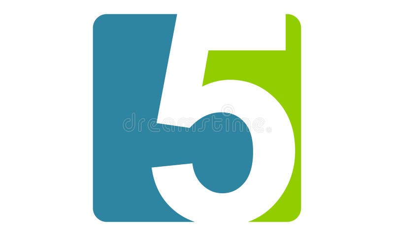 Modern Logo Number 5 stock vector. Illustration of branding - 104125138