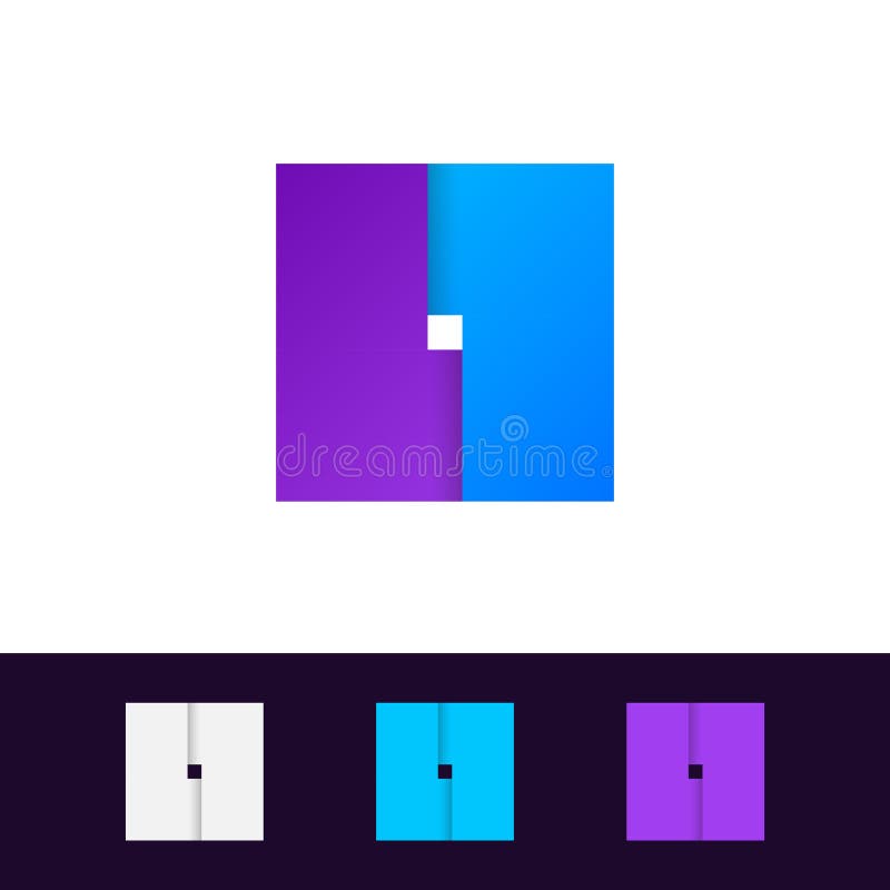 Modern Logo Template with Futuristic Gradient Colors and Clean Vector ...