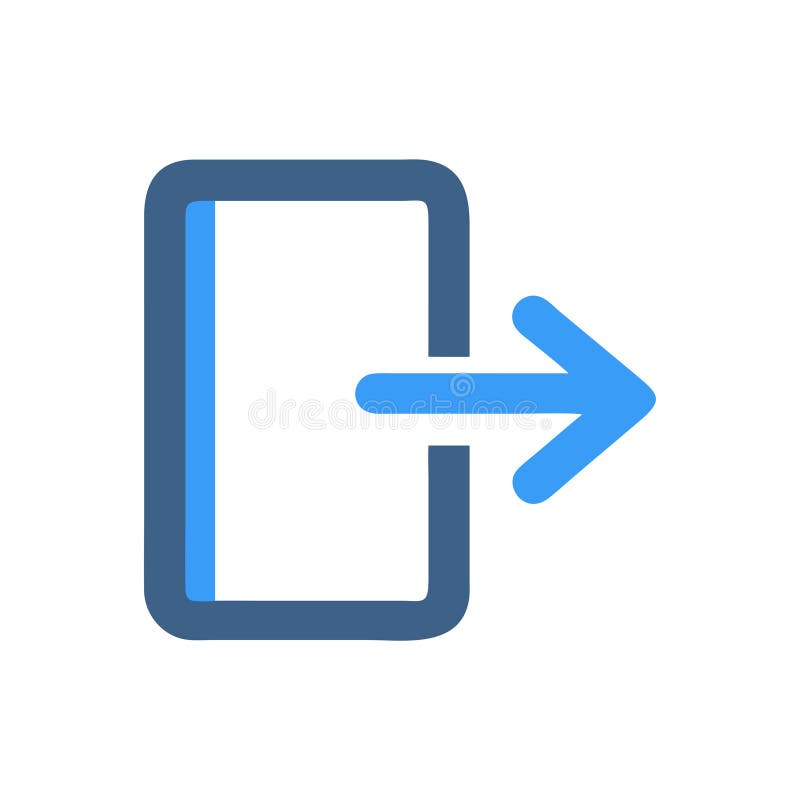 Logout Icon Vector with Simple Design Stock Vector - Illustration of ...