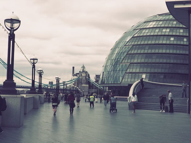 Modern London editorial stock photo. Image of waterway - 190815873