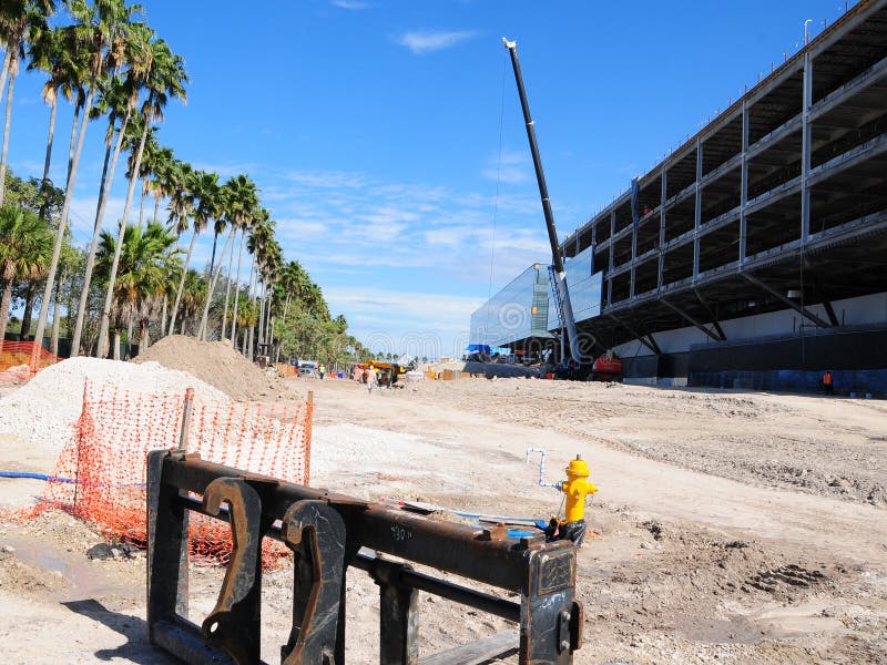 Modern Long Building during Construction, Florida, USA Stock Photo ...