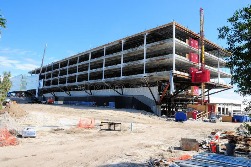 Modern Long Building Under Construction, Florida, USA Stock Photo ...