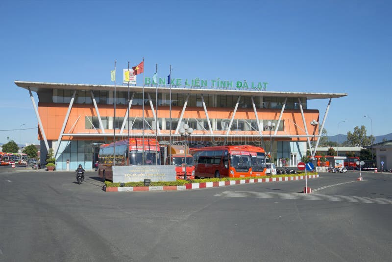 Modern Long-distance Bus Terminal in Dalat. Vietnam Editorial Stock ...