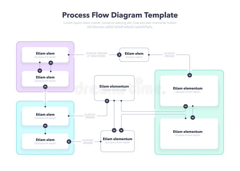 Modern Process Flow Diagram Template Stock Vector - Illustration of ... Modern Process Flow Diagram Template Stock Vector - Illustration of ...