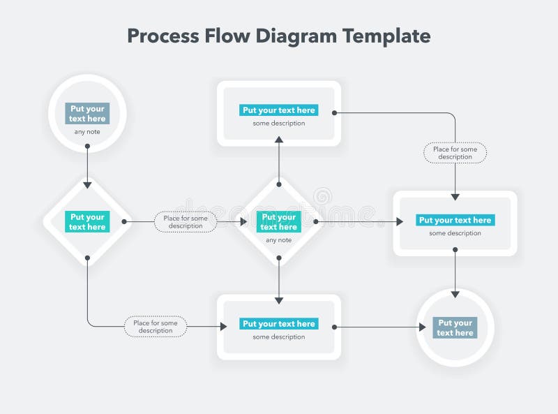 Modern Looking Template for Process Flow Diagram Stock Illustration ... Modern Looking Template for Process Flow Diagram Stock Illustration ...