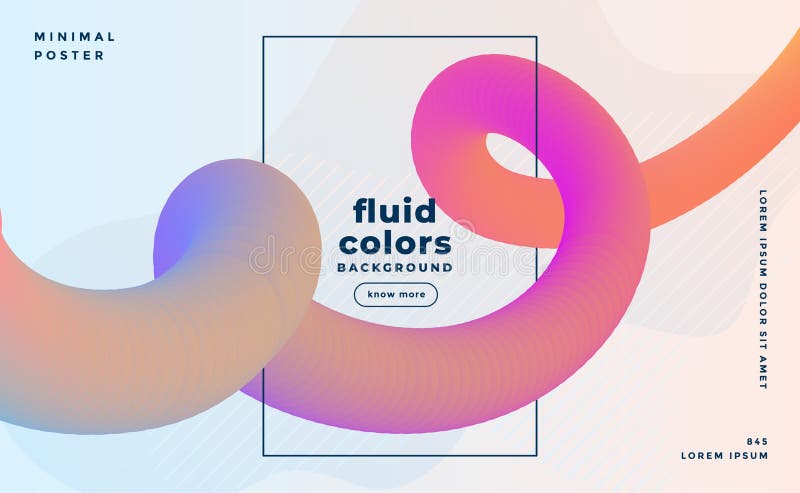 Liquid Flow 3d Lines Modern Background Design Template Stock Vector ...