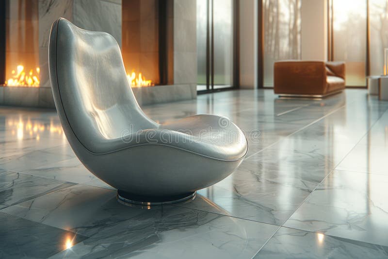Modern Lounge Chair in a Bright and Elegant Setting, Offering a Stylish ...