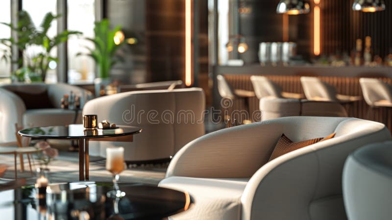 Modern Lounge Interior stock image. Image of comfortable - 371764639