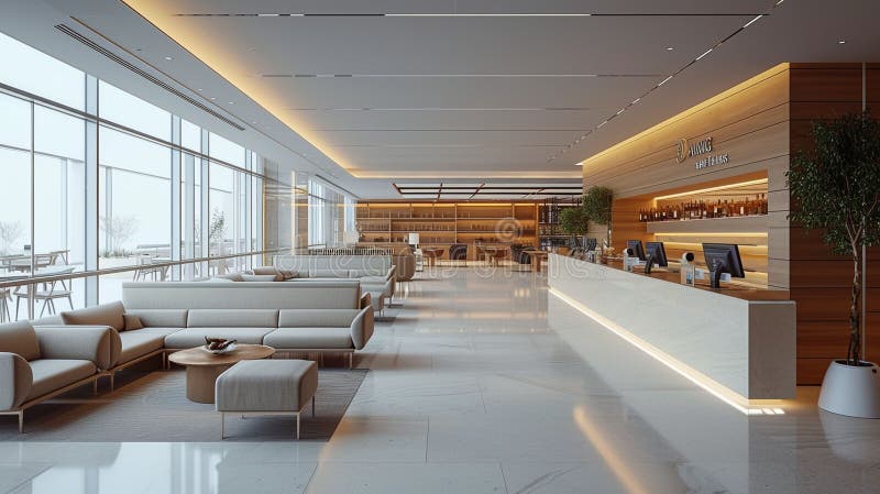 Modern Lounge Interior with Elegant Decor and Sophisticated Seating ...