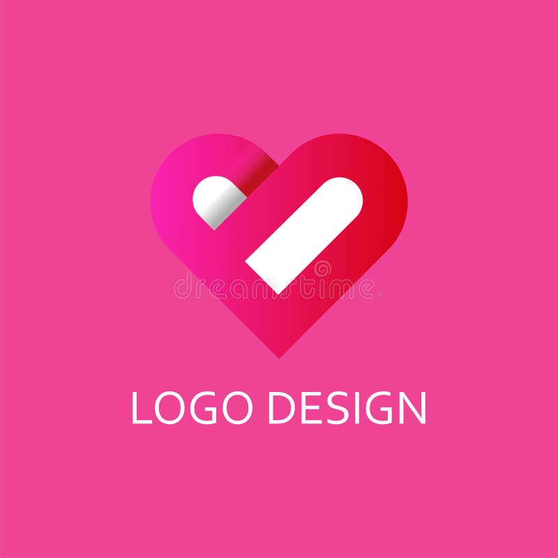 Modern Love Gradient Vector Icon Logo Stock Illustration - Illustration ...
