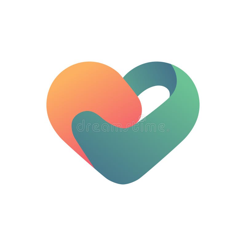 Love Symbol with Gradient Color, Blur Effect Stock Photo - Image of ...