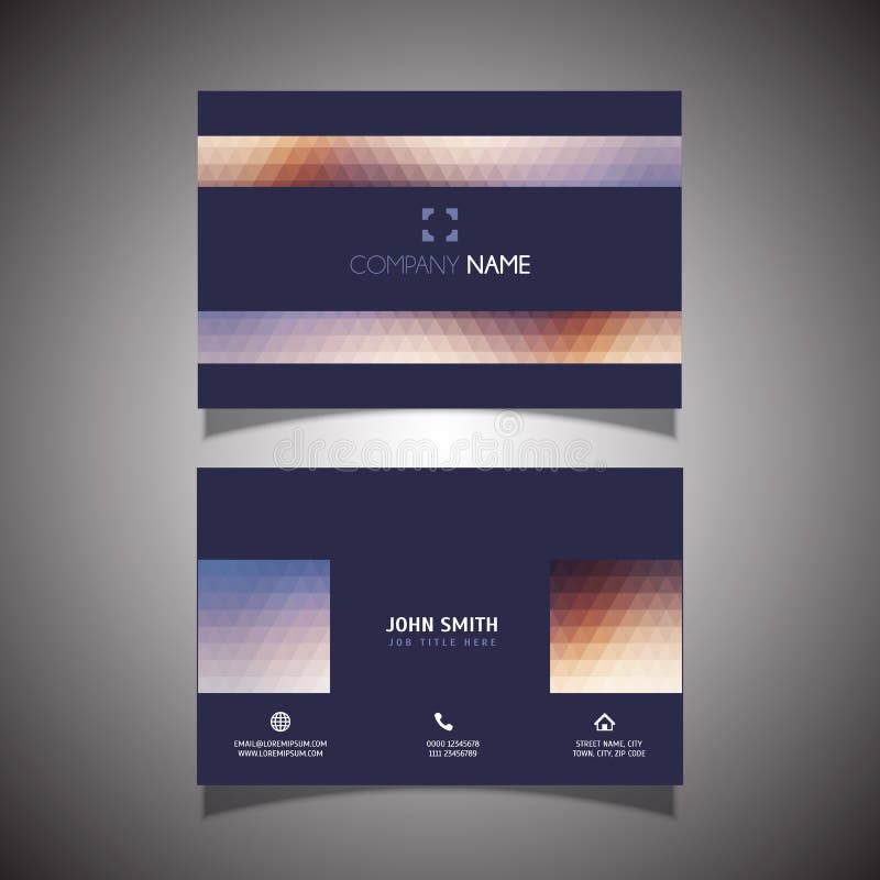 Low poly business card stock vector. Illustration of eps10 - 242590225