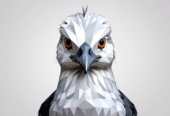 A Modern Low-poly Digital Illustration of a Bird Chick Stock ...