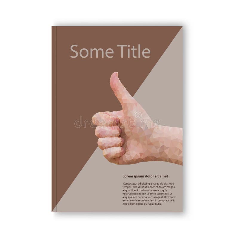Modern Low Poly Flyer, Brochure or Book Cover Stock Vector ...